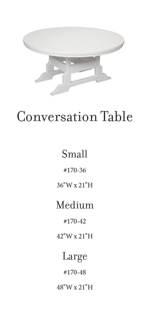 Casual Comfort Oceanside Conversation Table 36" - CC-170-36R Round ...